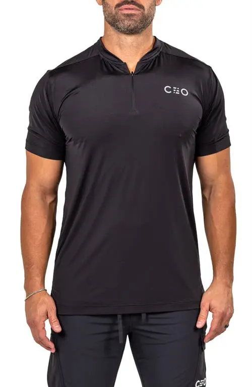 MACEOO Athletic Quarter Zip Performance T-shirt