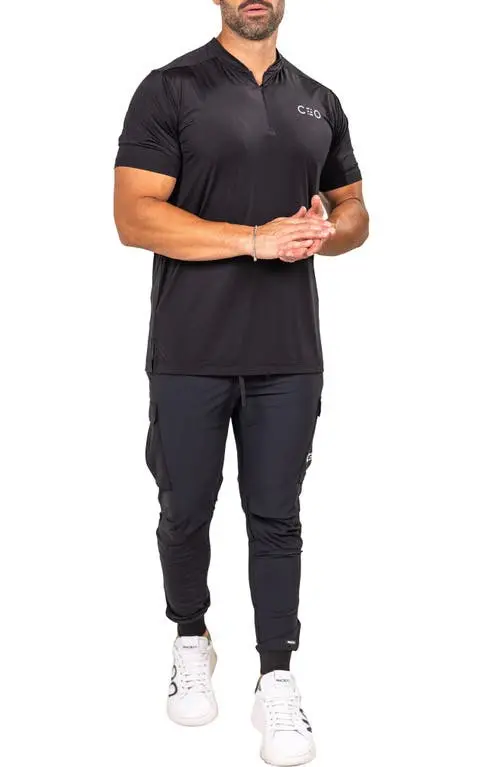 MACEOO Athletic Quarter Zip Performance T-shirt