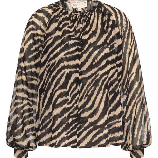 MAISON COMMON Silk Blouse With Zebra Print