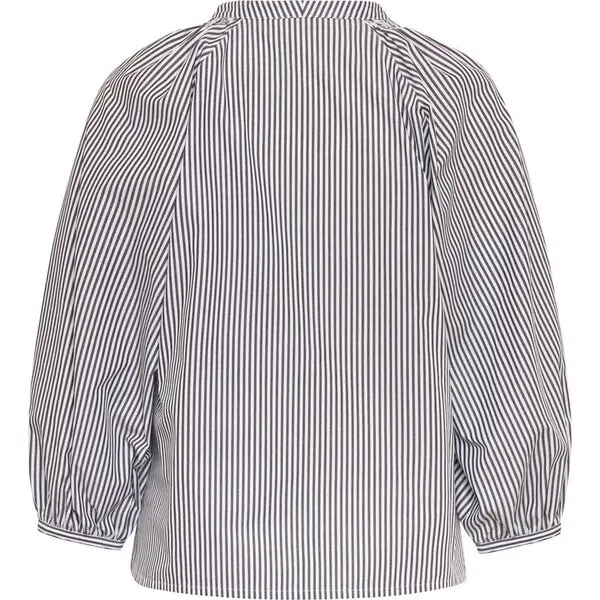 MAISON COMMON Striped Blouse With Zebra Patches