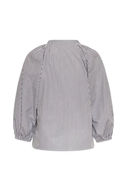 MAISON COMMON Striped Blouse With Zebra Appliqués