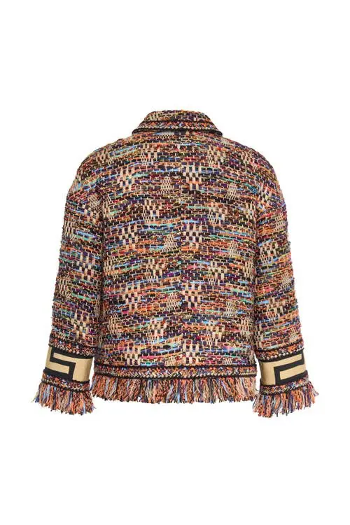 MAISON COMMON Tweed Jacket With Patch Pockets And Fringes
