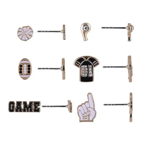 HALLMARK Game Day Earring Set 6 Pairs