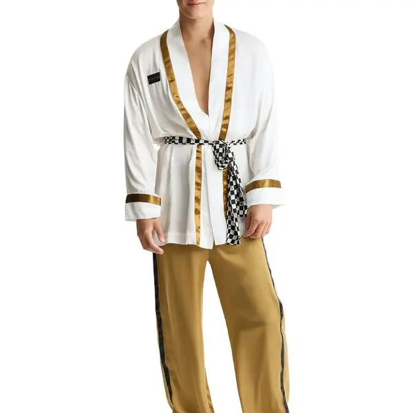 BLKSWN Swn Love Silk Robe - White