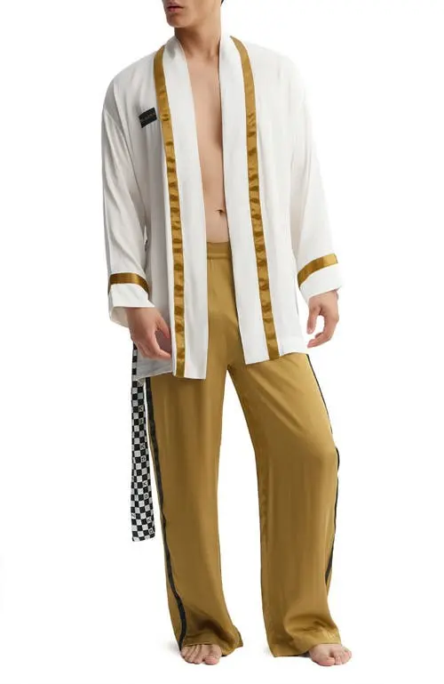 BLKSWN Swn Love Silk Robe - White