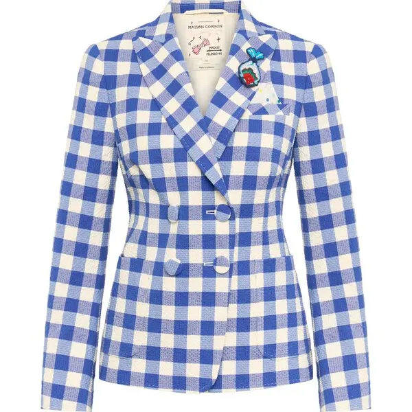 MAISON COMMON Vichy Blazer With Application
