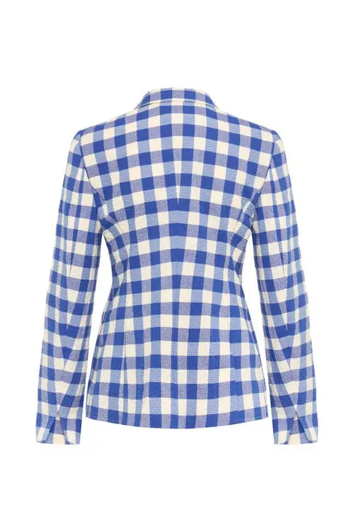 MAISON COMMON Vichy Blazer With Application