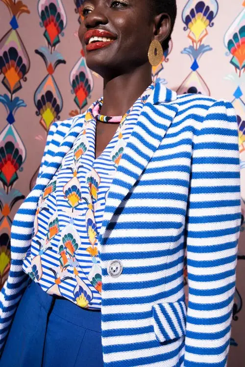 MAISON COMMON Striped Jersey Jacket