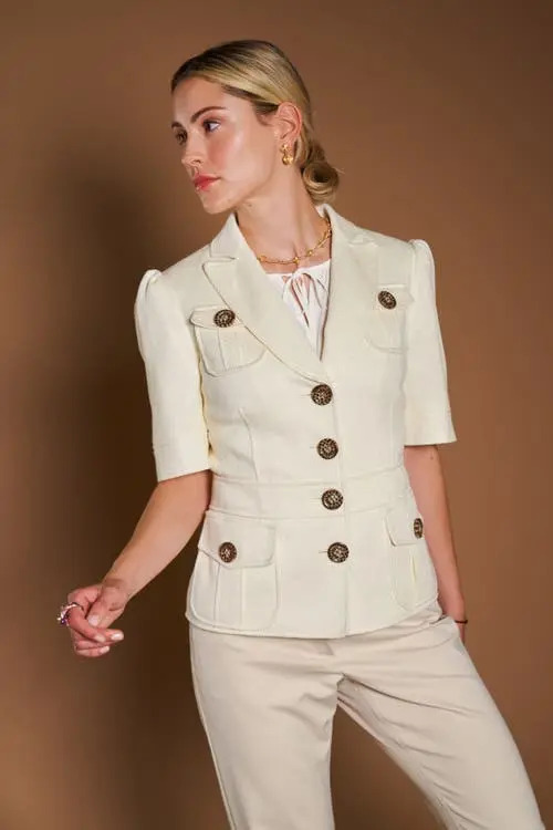 MAISON COMMON Half Sleeve Jersey Safari Jacket