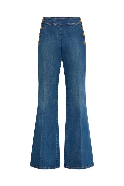 MAISON COMMON Sailor Bootcut Jeans - Blue