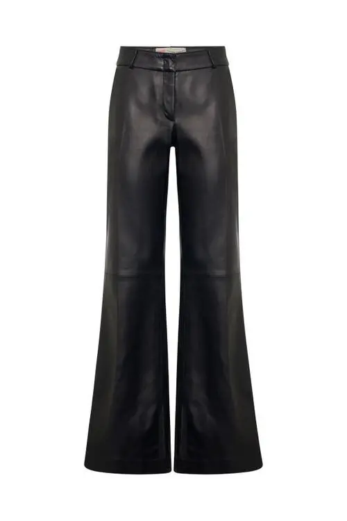 MAISON COMMON Nappa Leather Bootleg Pants