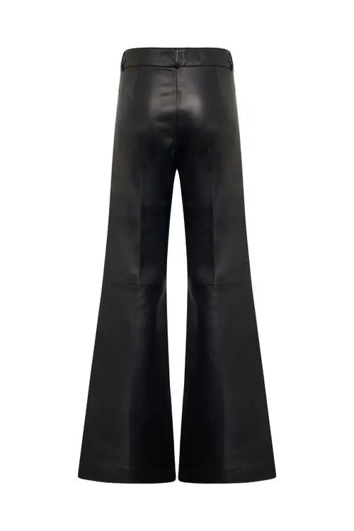 MAISON COMMON Nappa Leather Bootleg Pants