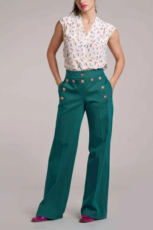 MAISON COMMON Striped Sailor Trousers
