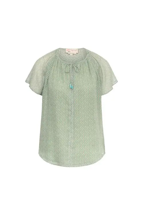 MAISON COMMON Printed Silk Georgette Blouse