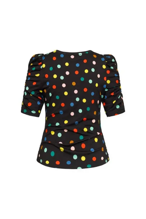 MAISON COMMON Printed Jersey Shirt With Ruffled Sleeves