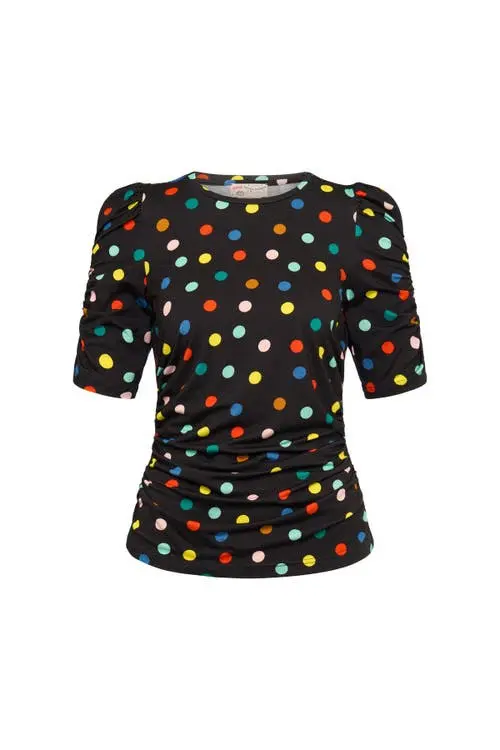 MAISON COMMON Printed Jersey Shirt With Ruffled Sleeves