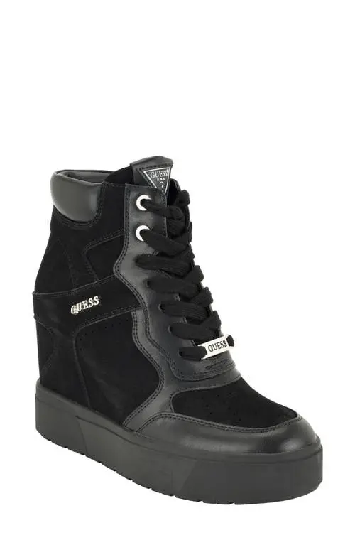 Guess Guilley Wedge Sneaker - Black