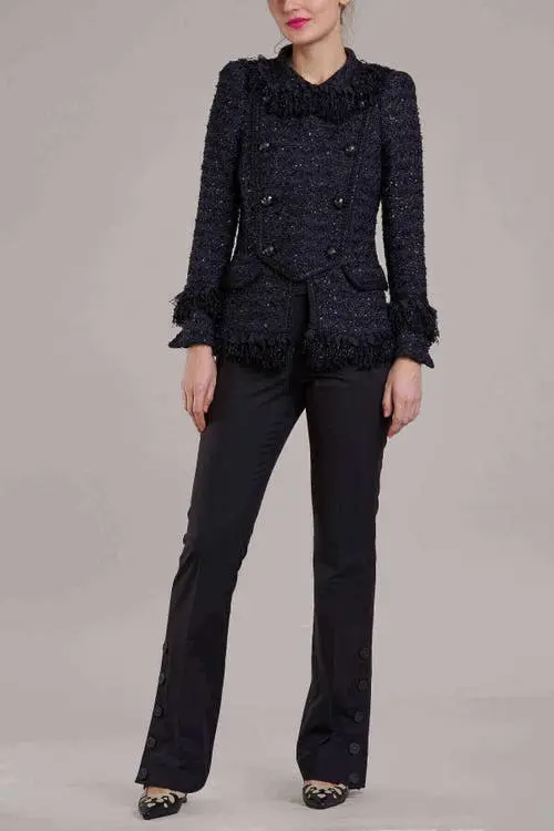MAISON COMMON Stretch Trousers With Button Detailing