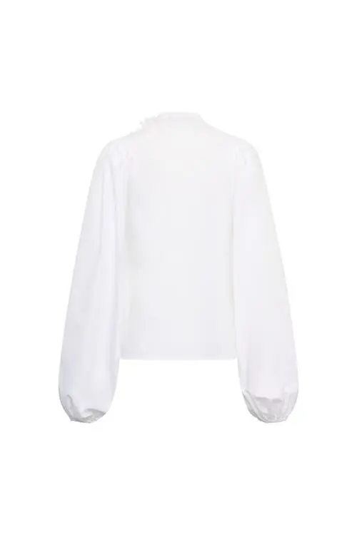 MAISON COMMON Cotton Poplin Blouse With Flower Pin