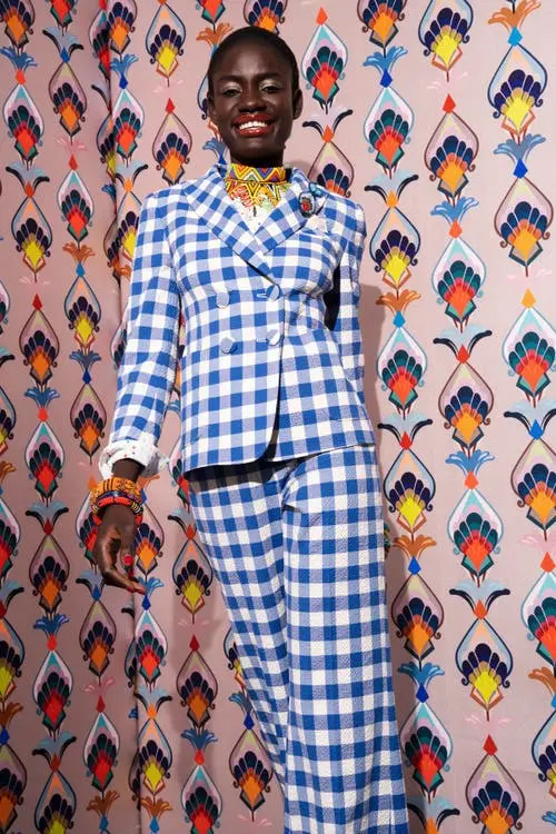 MAISON COMMON Gingham Check Trousers