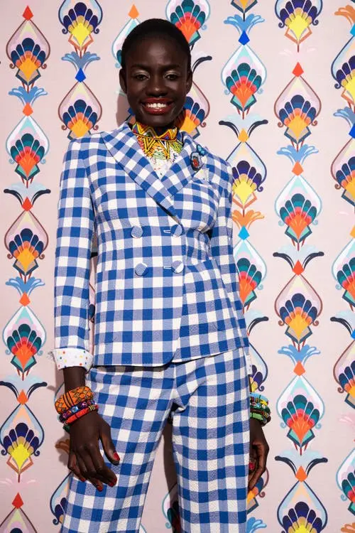 MAISON COMMON Gingham Check Trousers