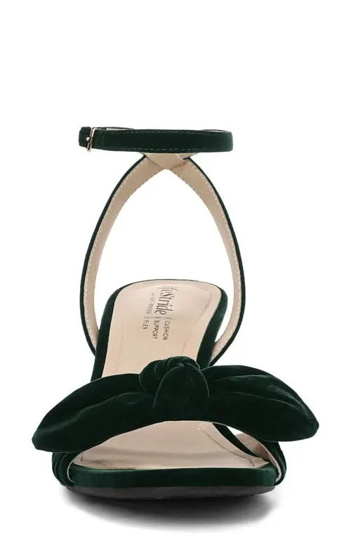 LIFESTRIDE Nola Sandal With Bow Detailing - Dark Green