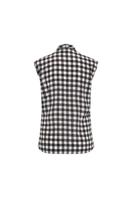MAISON COMMON Printed Silk Tie Neck Top