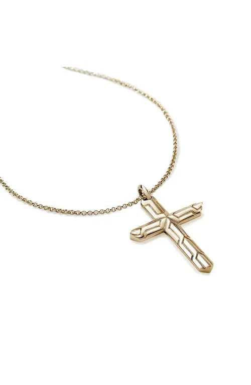 John Hardy 14k Cross Pendant Necklace