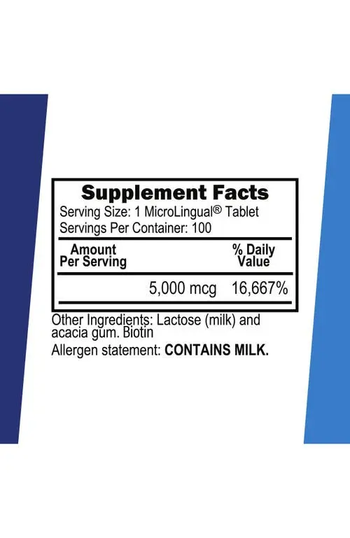 SUPERIOR SOURCE Biotin Sublingual Dissolving Tablets 5mg Hair And Nails Supplement