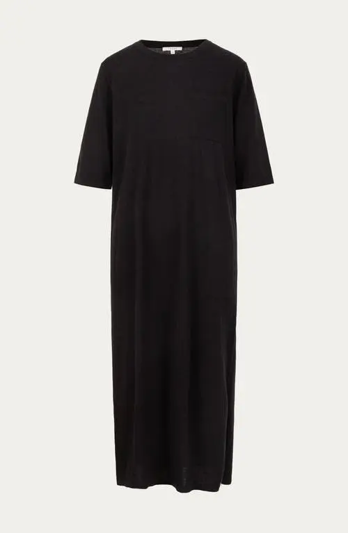 JUANA Elara Short Sleeve Maxi Dress - Black