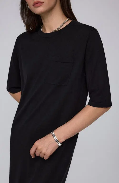 JUANA Elara Short Sleeve Maxi Dress - Black