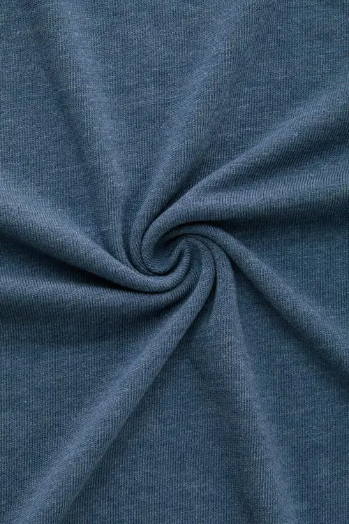 WOLF VS. GOAT (WVG) Heavyweight Long Sleeve Viscose Jersey Crewneck - Navy