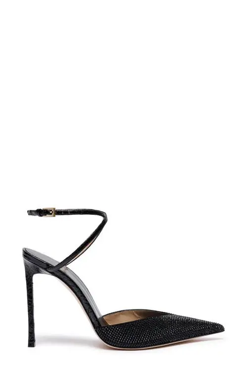TOM FORD Selen Crystal Leather Ankle Strap Pump