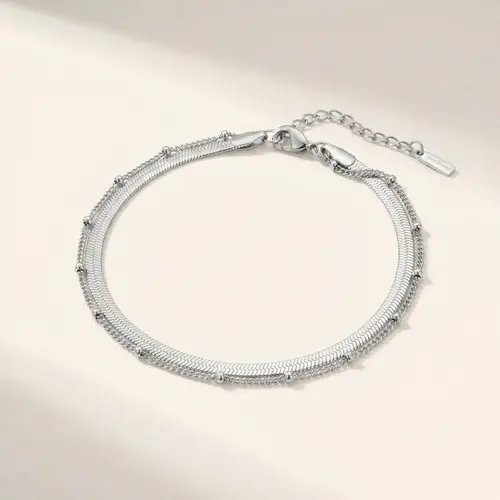 BLISS DIAMOND Stefanie Anklet Plated 9.25" With 1.5" Extender
