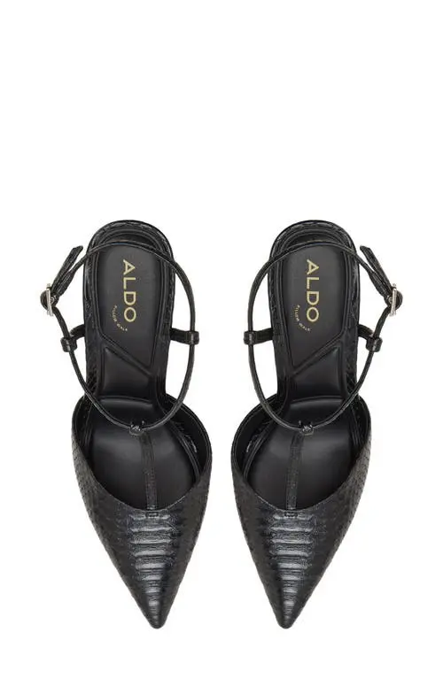 Aldo Leonniah Croc Embossed Leather Stiletto Pumps