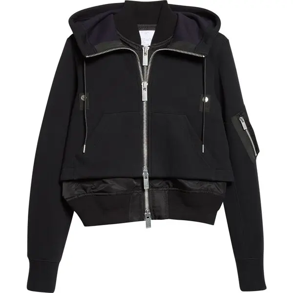 Sacai Sponge Sweat Hoodie - Black
