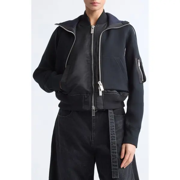 Sacai Sponge Sweat Hoodie - Black