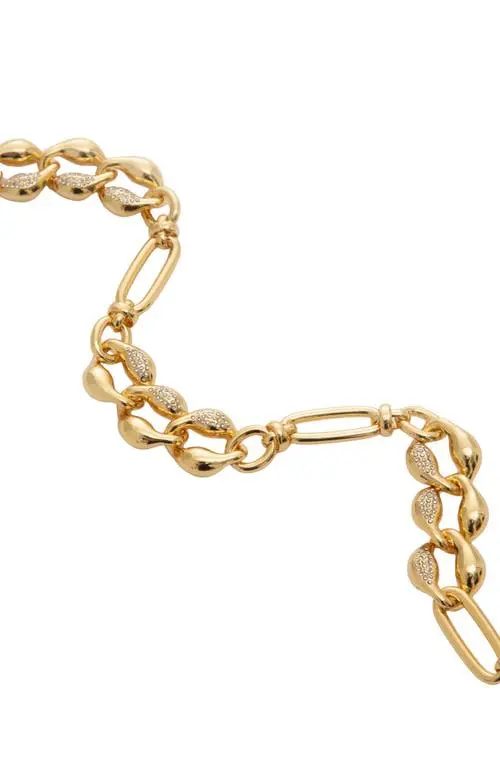 MELANIA CLARA Sculptural Chain Necklace With Cubic Zirconia