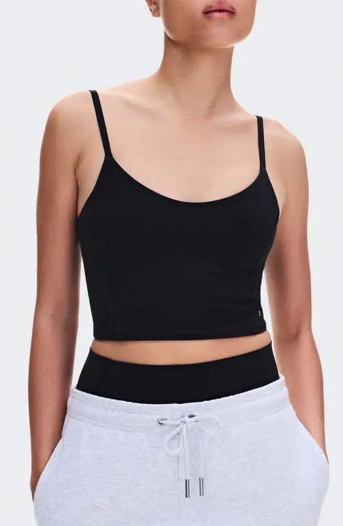 On Studio Cropped Racerback Tank - Black