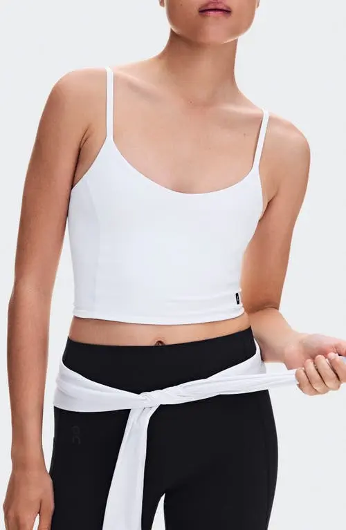 On Studio Cropped Racerback Tank - White