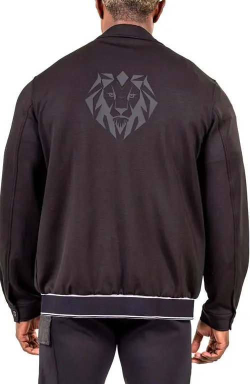 MACEOO Marthyr Zip Sweater With Graphic Detail