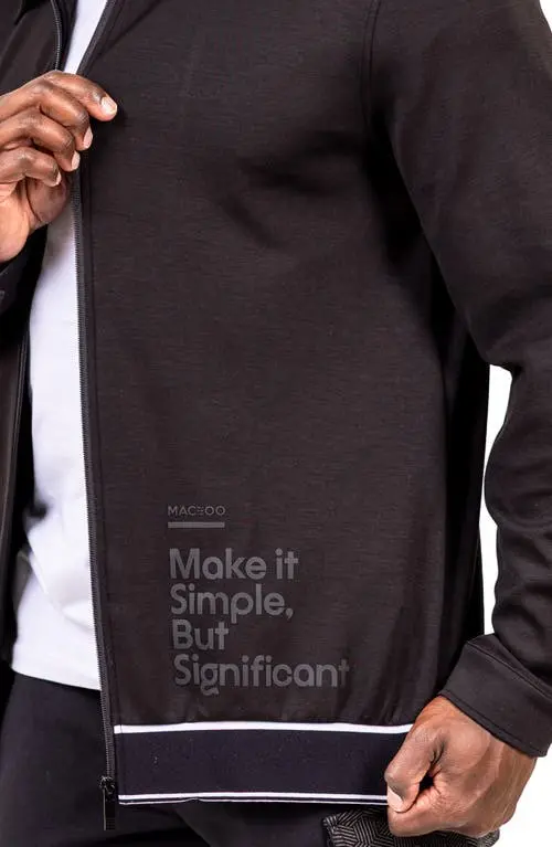 MACEOO Marthyr Zip Sweater With Graphic Detail