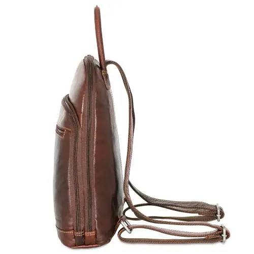 JACK GEORGES Voyager Small Backpack - Brown