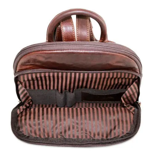 JACK GEORGES Voyager Small Backpack - Brown
