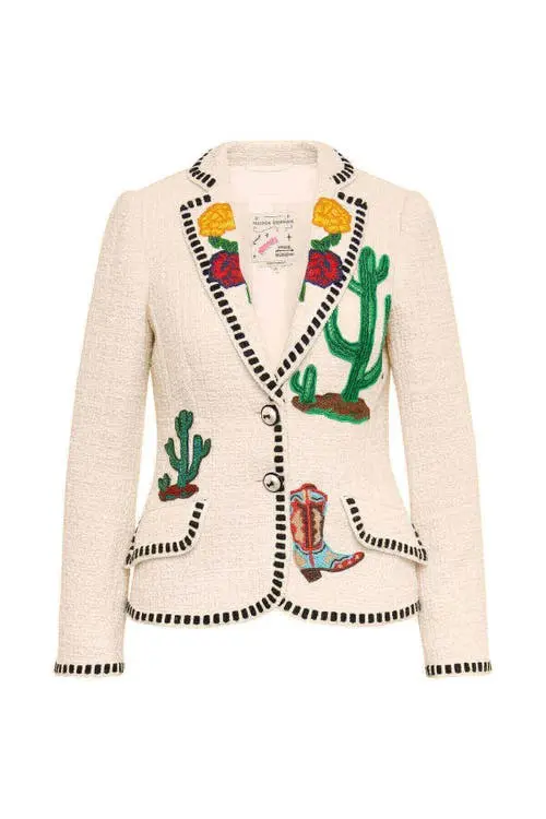 MAISON COMMON Blazer With Embroidery Patches