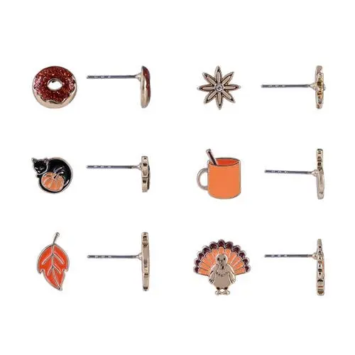 HALLMARK 6-pair Fall Motif Earring Set
