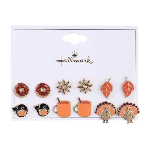 HALLMARK 6-pair Fall Motif Earring Set