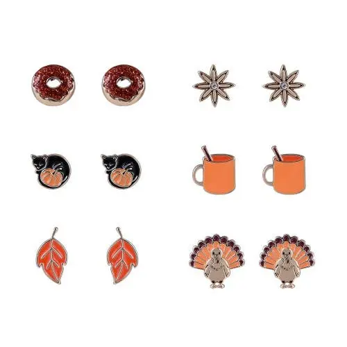 HALLMARK 6-pair Fall Motif Earring Set