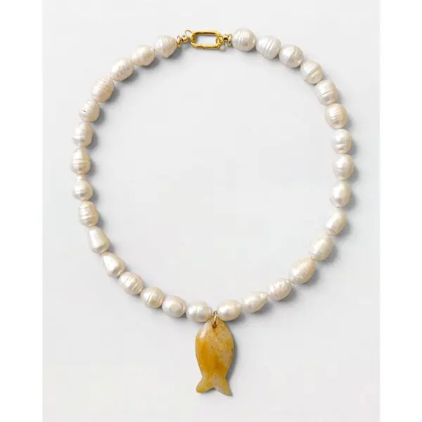BY LILLA Sirena Necklace - Pearl