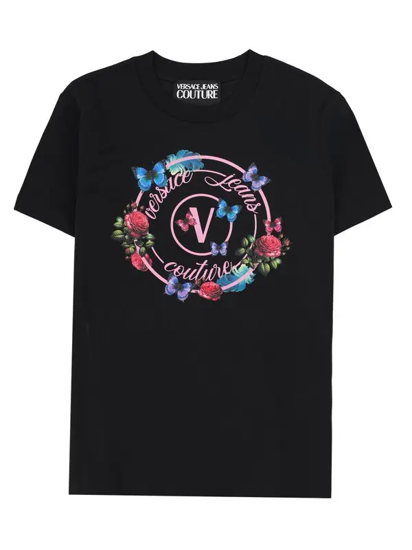 Versace T-shirt Con Emblema "butterfly